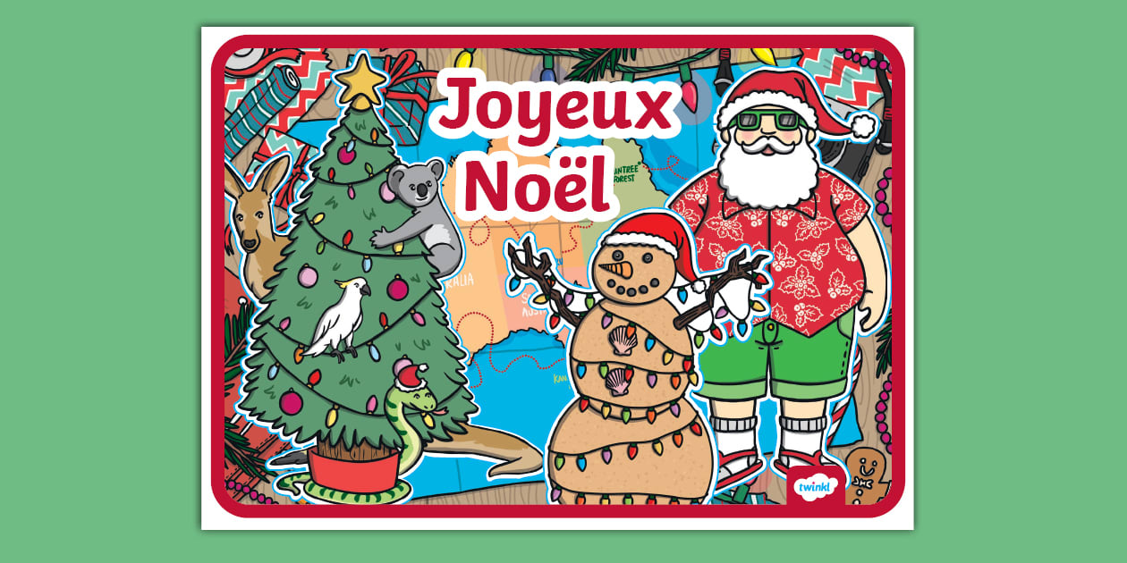 Joyeux Noël Display Poster (Teacher-Made) - Twinkl