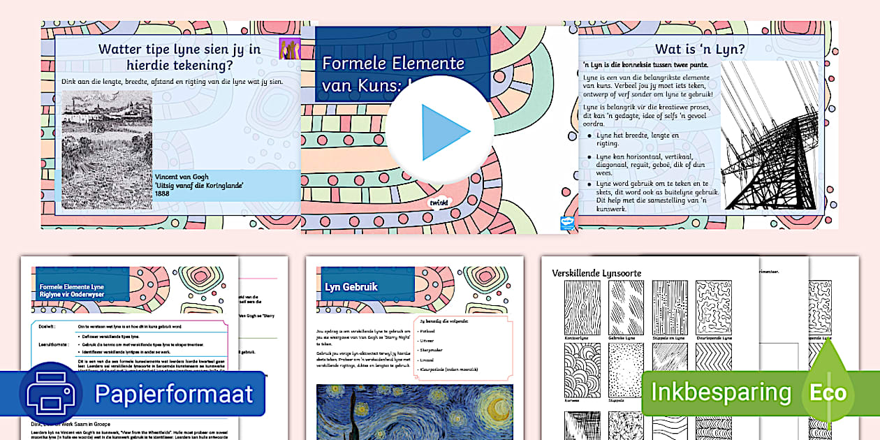 Formele Elemente van Kuns - Lespakket