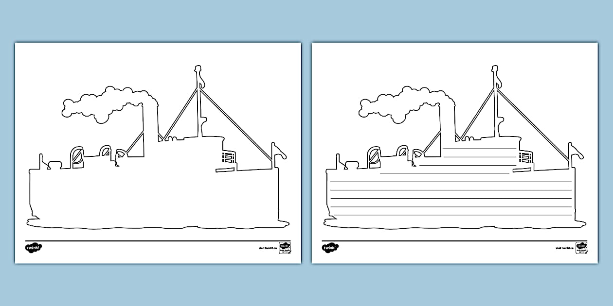 Steam Ship Writing Template (Teacher-Made) - Twinkl