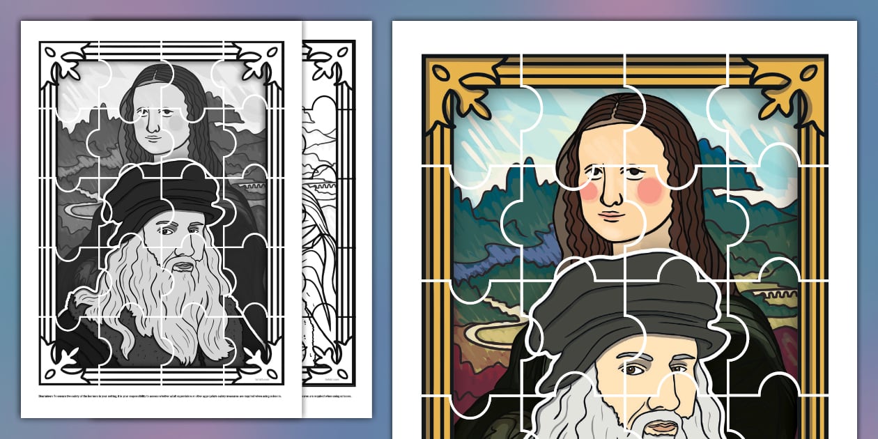 Leonardo Da Vinci Jigsaw Puzzle (teacher made) - Twinkl