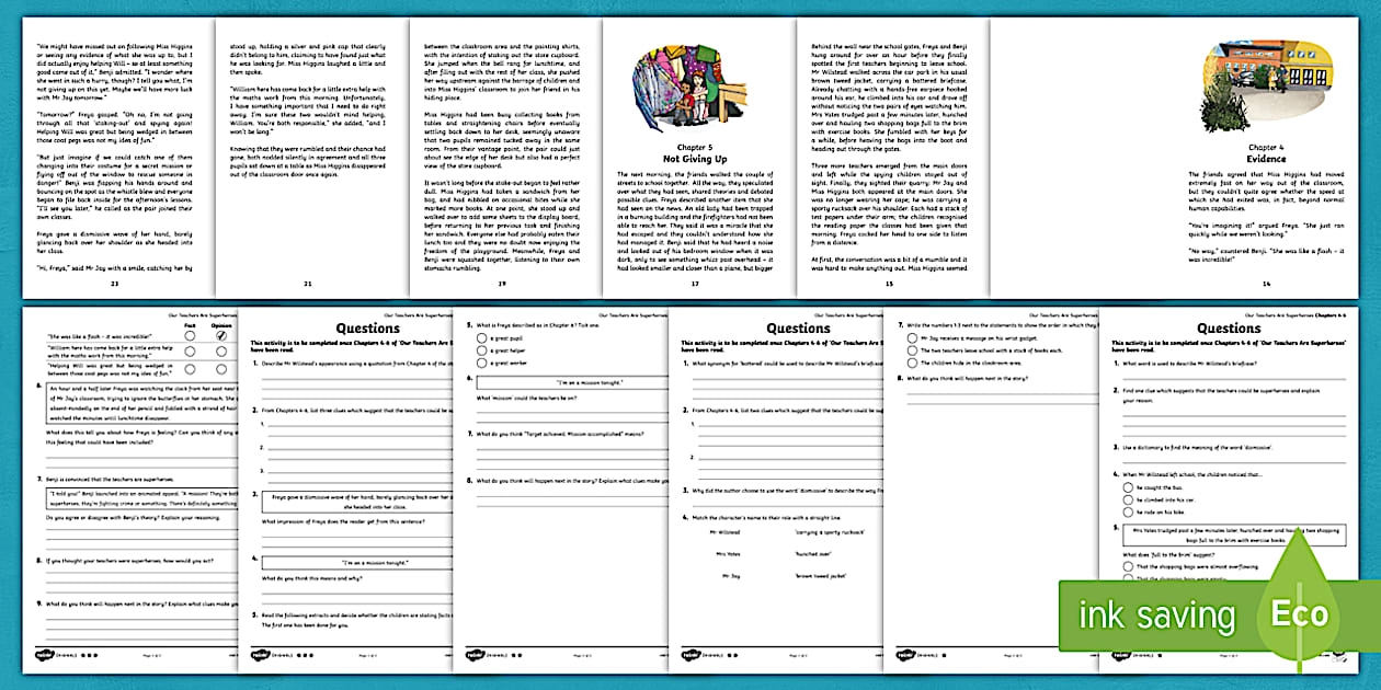 KS2 Superhero Story Differentiated Reading Comprehension Activity
