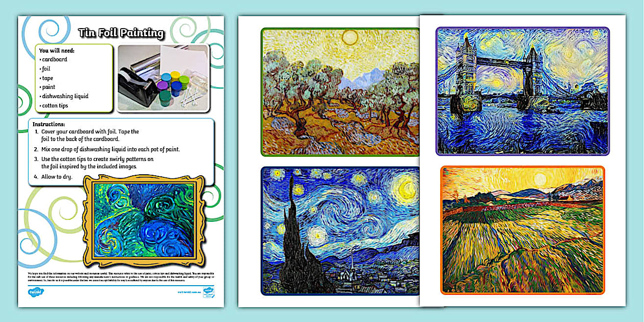 Tin Foil Painting (teacher made) - Twinkl