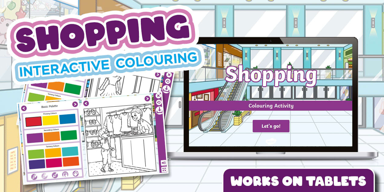 Shopping Interactive Colouring