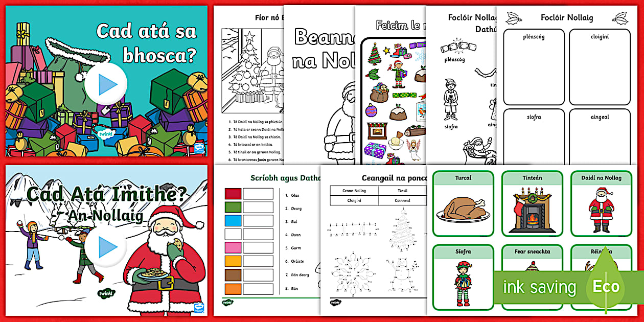Christmas Resource Pack Gaeilge (Teacher-Made) - Twinkl
