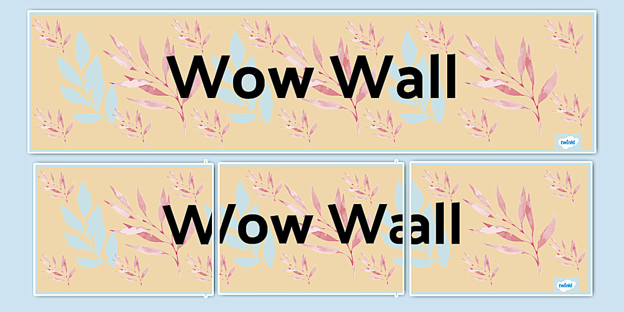 Colourful Botanical Themed Wow Wall Display Banner - Twinkl