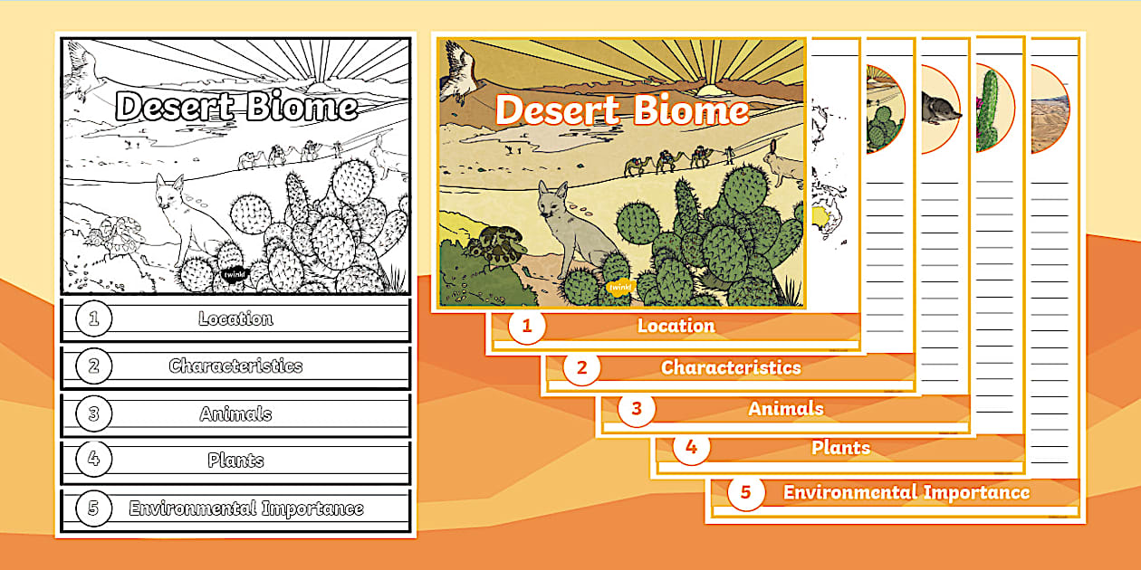 Desert Biome Flipbook for 3rd-5th Grade (Teacher-Made)