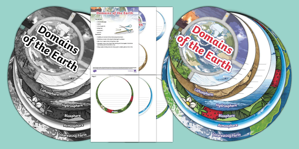 Domains of the Earth Circles Booklet (teacher made) - Twinkl