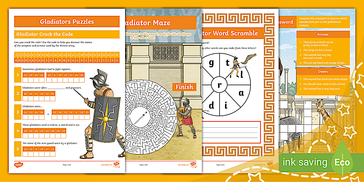 Roman Gladiator Puzzles - Twinkl