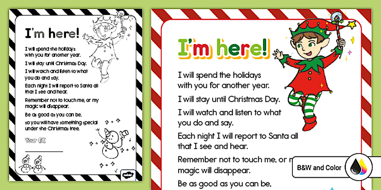 Elf Arrival Letter for Kids Teaching Resource | Twinkl USA