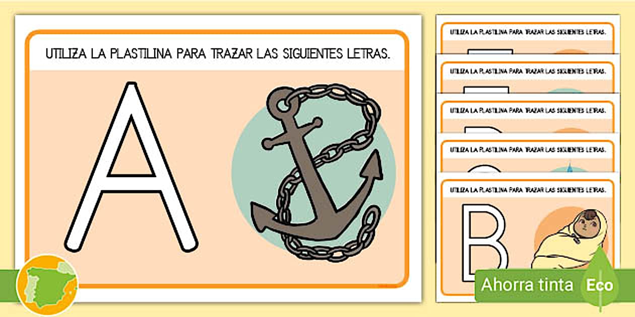 Tapiz: El abecedario con plastilina (teacher made) - Twinkl