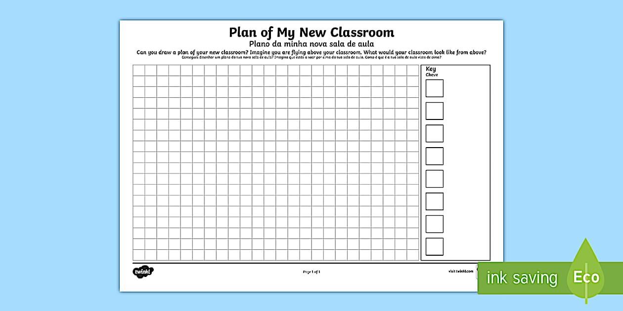 Plan of My New Classroom Transition Sheet English/Portuguese - Plan of ...