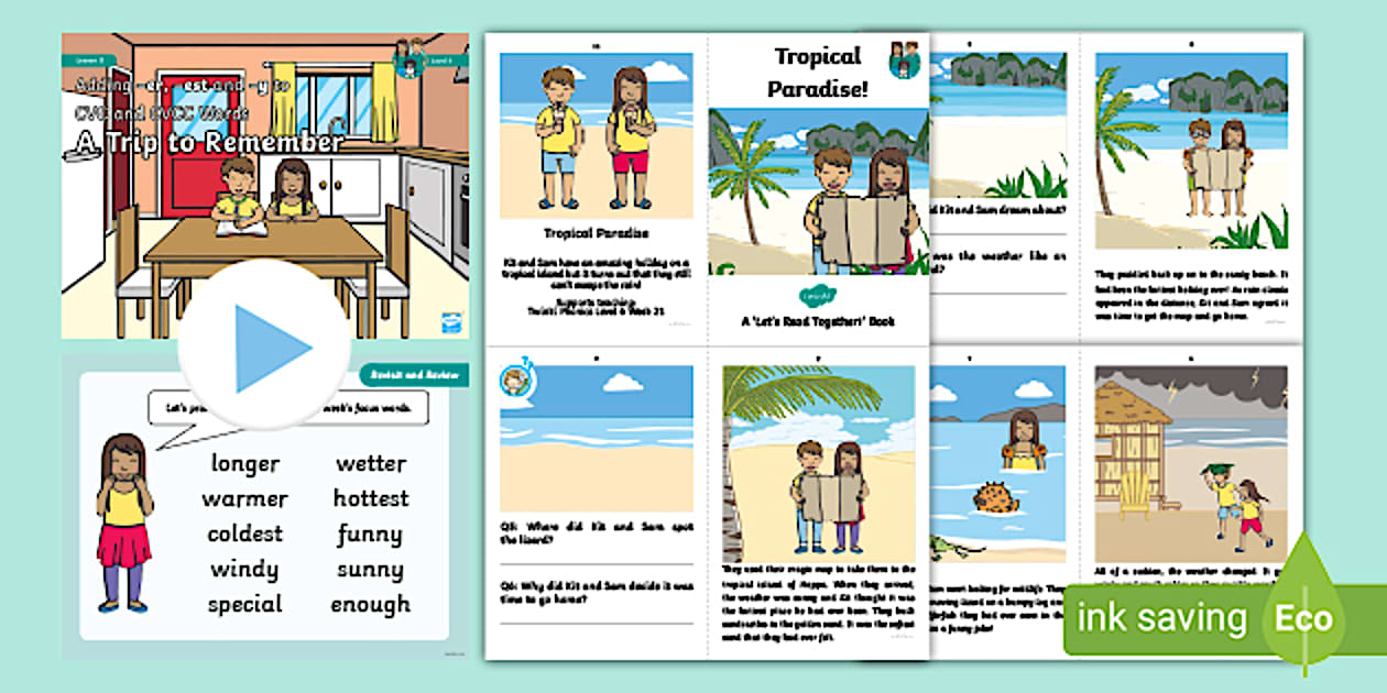 Adding -er, -est and -y to CVC and CVCC Words Lesson Pack - Level 6 Week 21