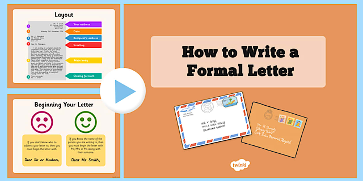 How to Write a Formal Letter (teacher made) - Twinkl