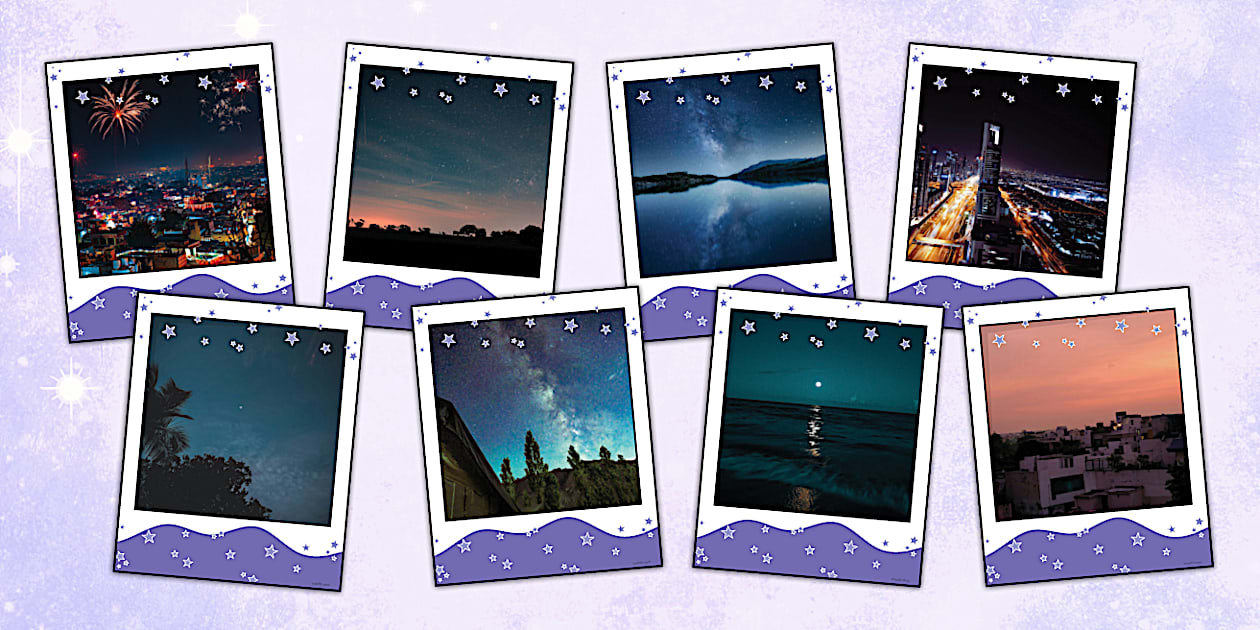 Night Sky Instant Photo Style Images (teacher made) - Twinkl