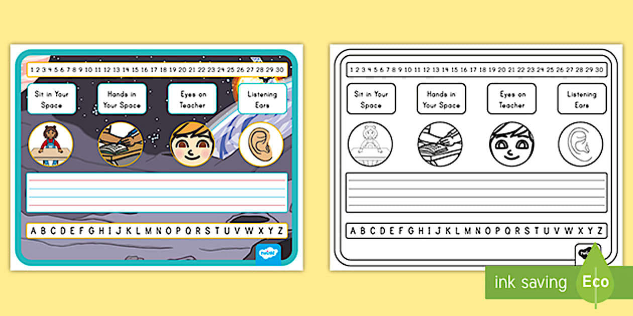 Personal Space Visual Support Desk Mat (Teacher-Made)