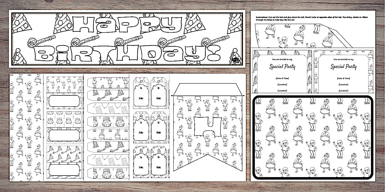 Birthday Celebration Colouring Pack | Twinkl Party