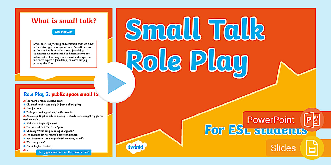 ESL Small Talk Role Play (teacher made) - Twinkl
