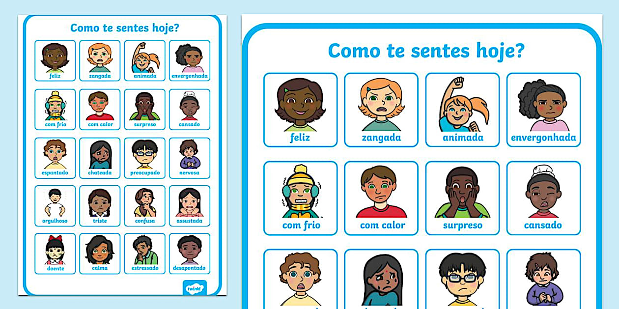 Como te sentes hoje? - Gráfico das Emoções (Teacher-Made)