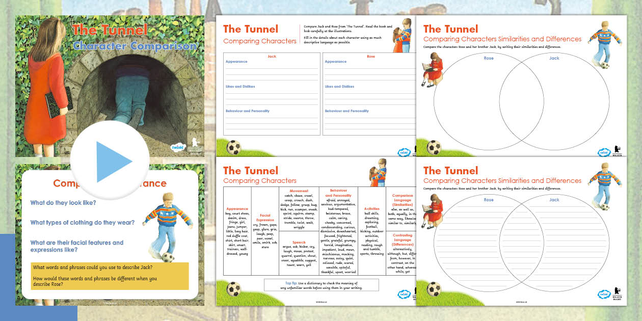 FREE! - The Tunnel: Character Comparison Activity Pack