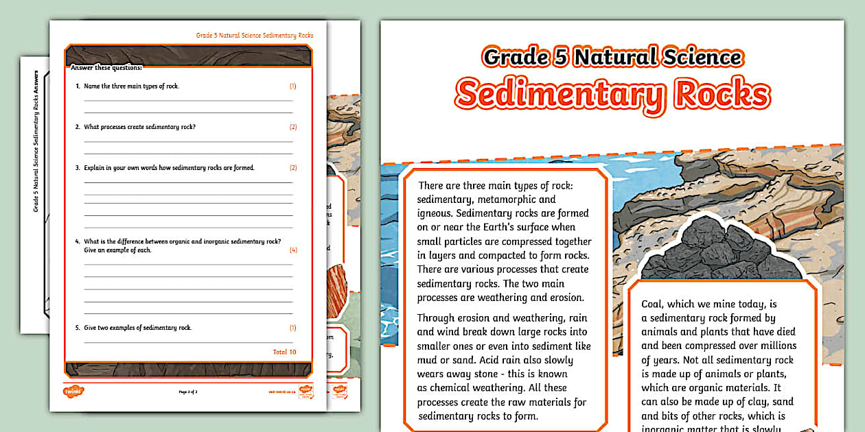 Sedimentary Rock - Activity Sheet