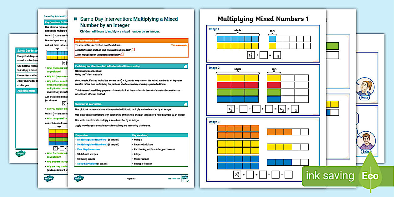 👉 Y5 Intervention: Multiplying a Mixed Number by an Integer