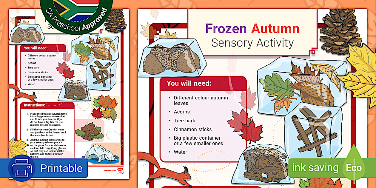 Preschool: Autumn - Frozen Sensory Activity