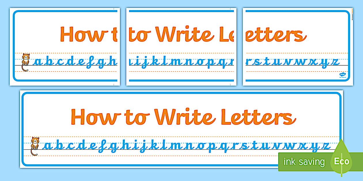 SA Cat Thirds Handwriting Display Banner (Lehrer gemacht)