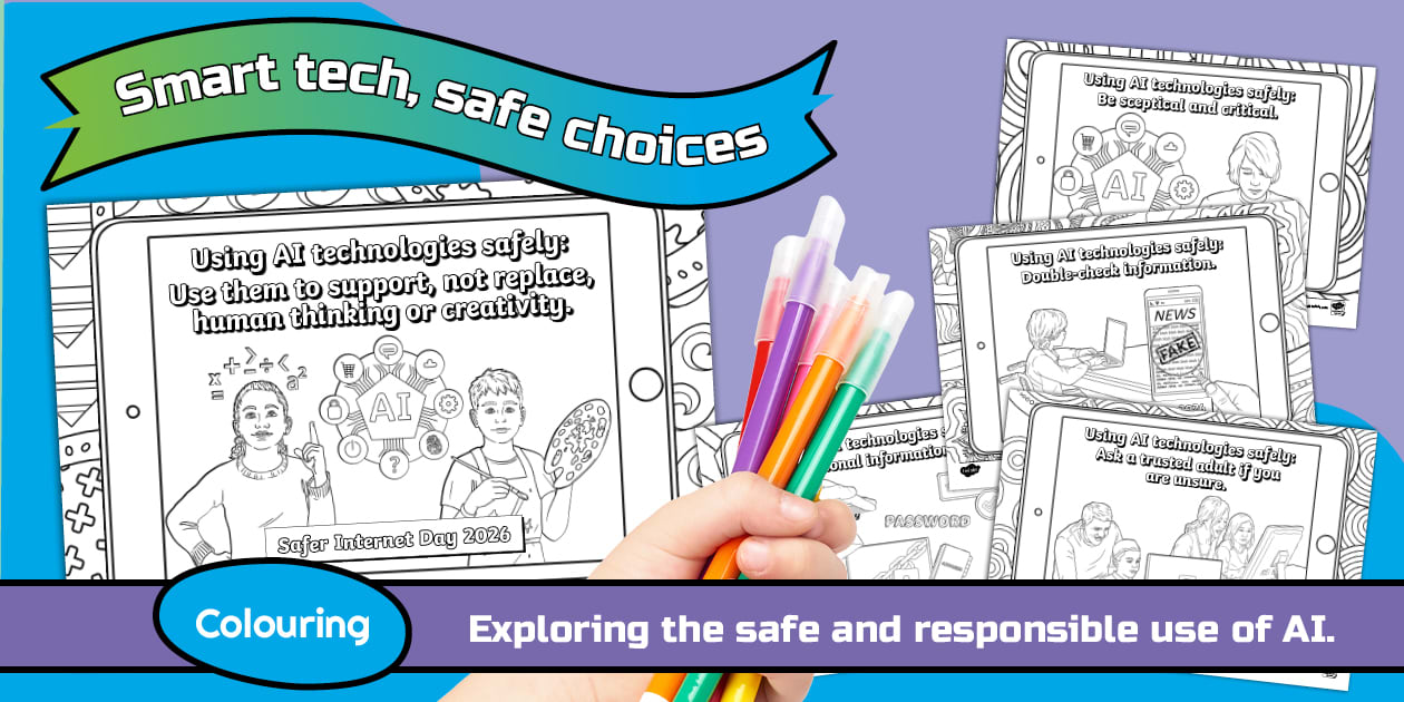 Safer Internet Day Mindfulness Colouring Pages - Computing