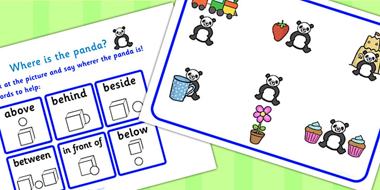 Where Is The Panda Preposition Game (Hecho por educadores)