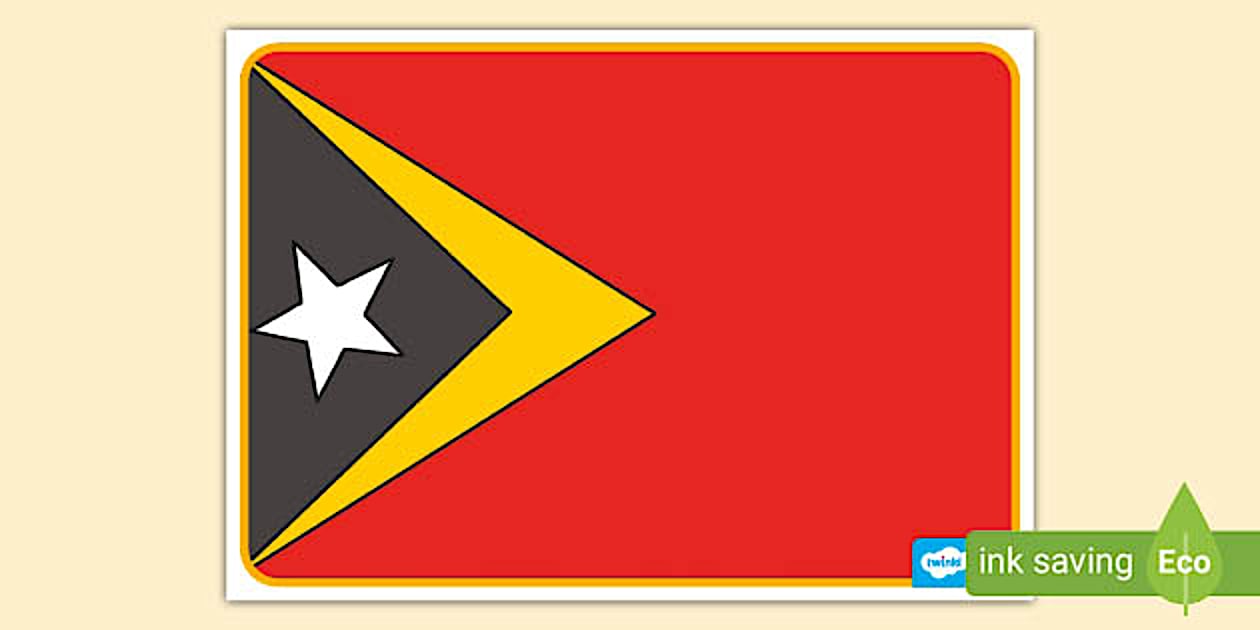Timor-Leste Flag Poster | Twinkl Countries (Teacher-Made)