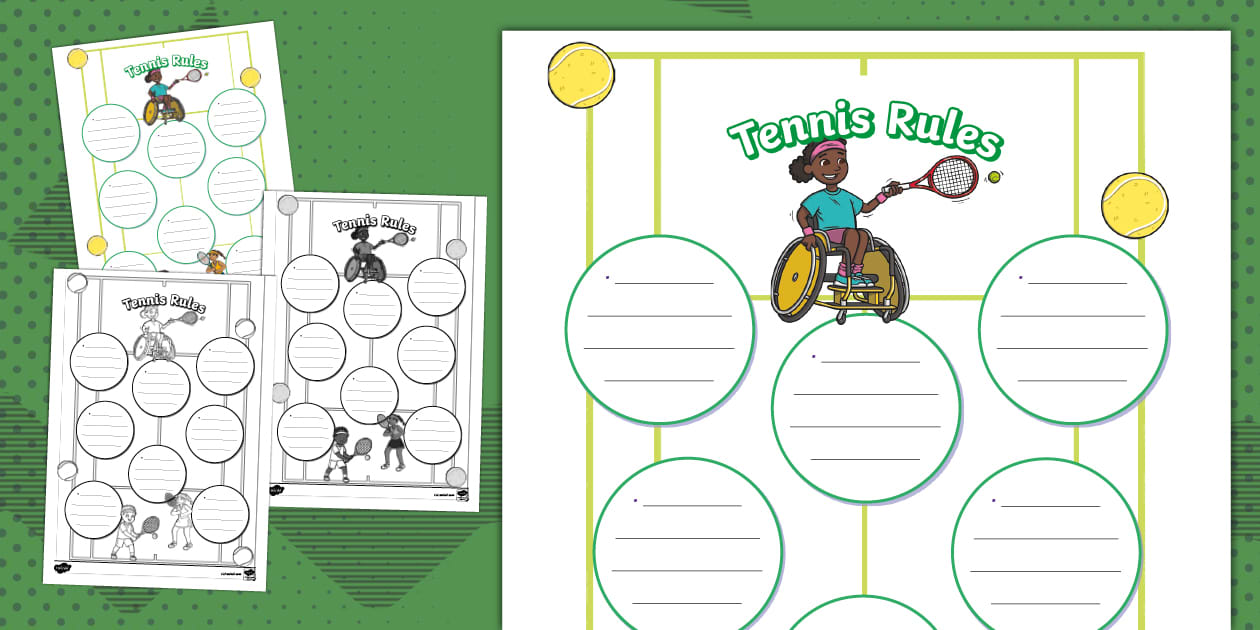 Tennis Rules Writing Template - Twinkl PE (teacher made)