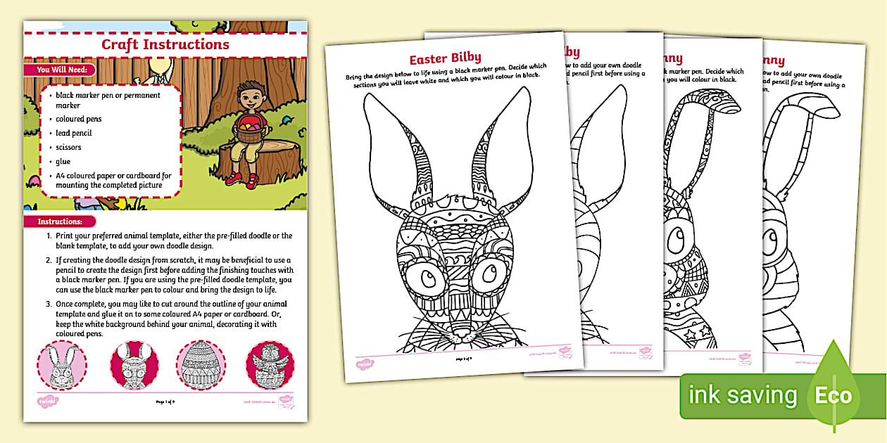 Easter Decorations for Australia | Easter Bilby | Twinkl