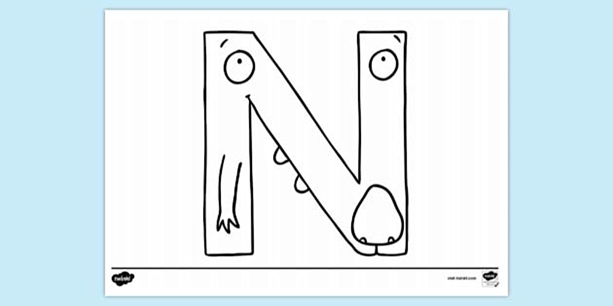 Letter N Colouring Page | Colouring Sheets (teacher made)
