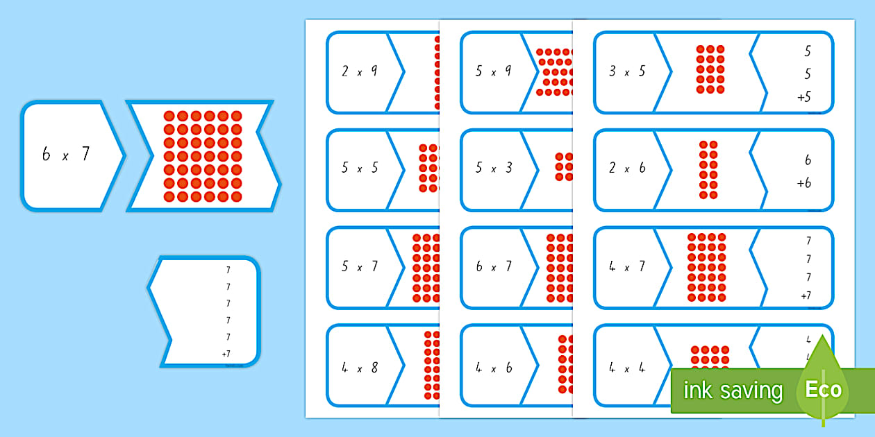 Black and White Multiplication Matching Puzzle Game - Twinkl