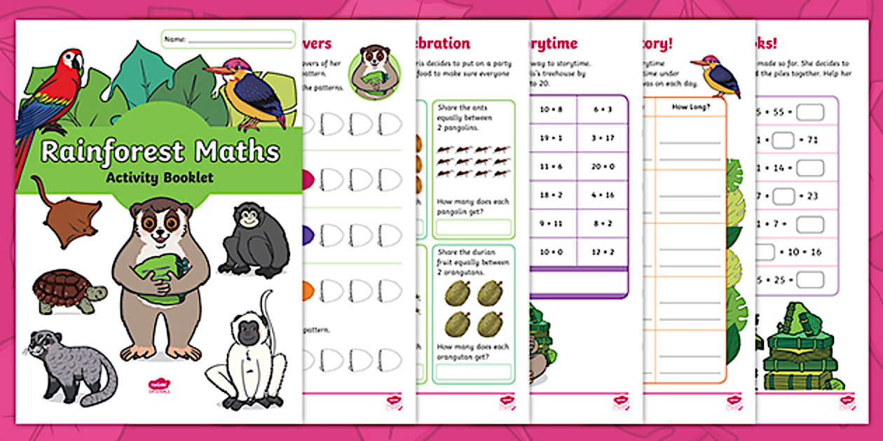 Rainforest Maths Activity Booklet (teacher made) - Twinkl