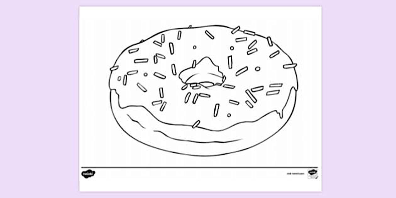 Food Doughnut Colouring | Colouring Sheets (teacher made)