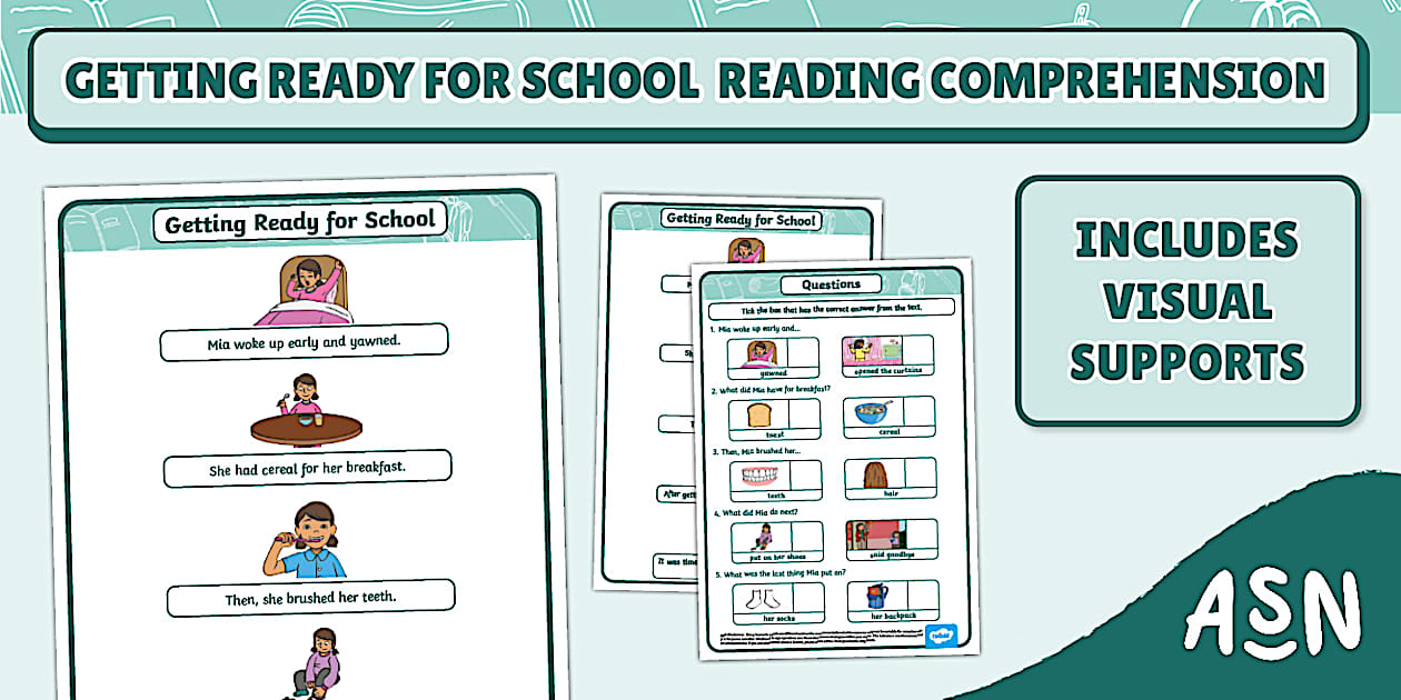 Getting Ready for School Comprehension with Visual Supports