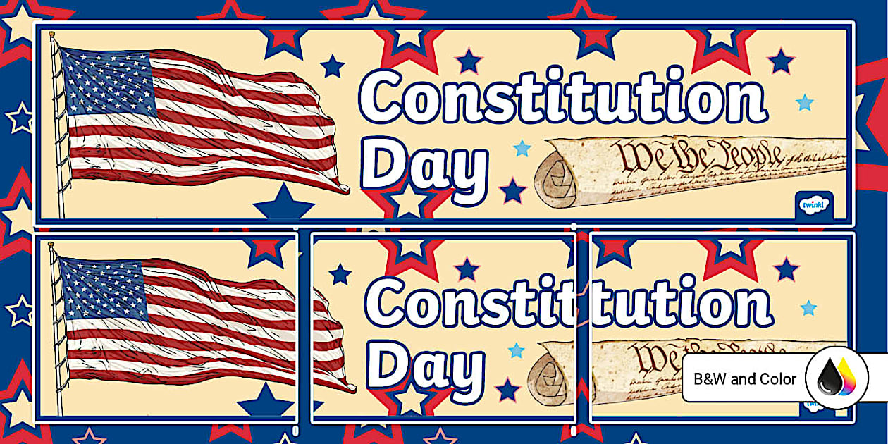 Constitution Day Banner (teacher made) - Twinkl