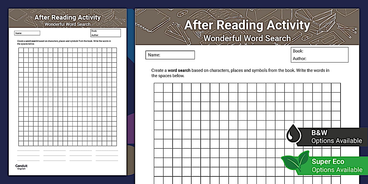 'Wonderful Word Search' After Reading Activity - Twinkl