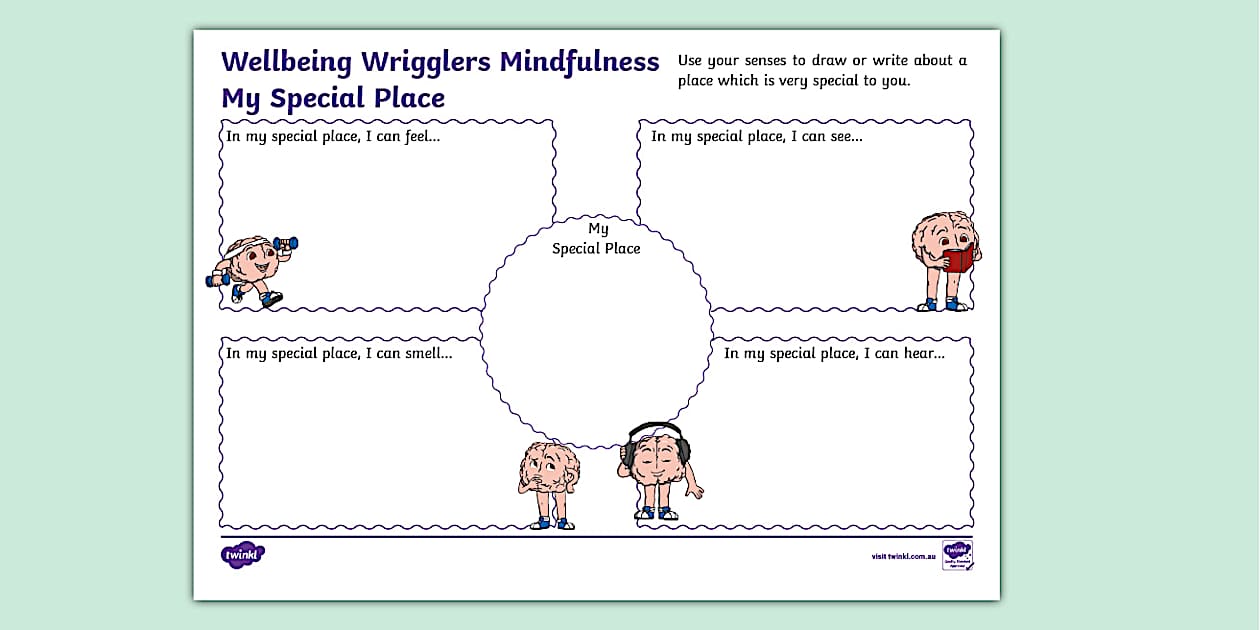 Wellbeing Wrigglers My Special Place Mindfulness Activity