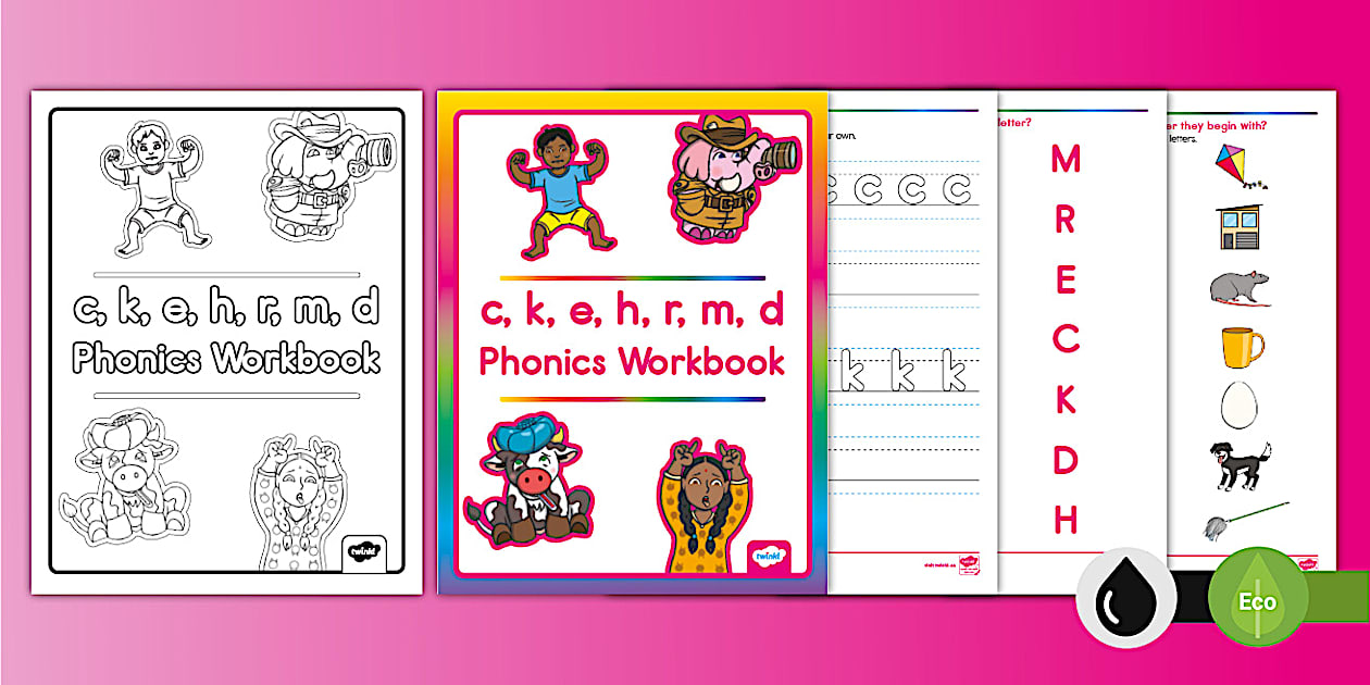 Phonics Canada Group 2: c, k, e, h, r, m, d Phonics Workbook