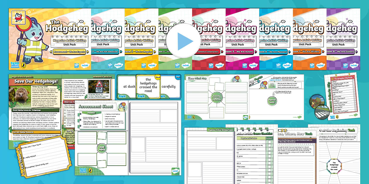 The Hodgeheg Magazine Article Writing Unit Pack [Year 4]