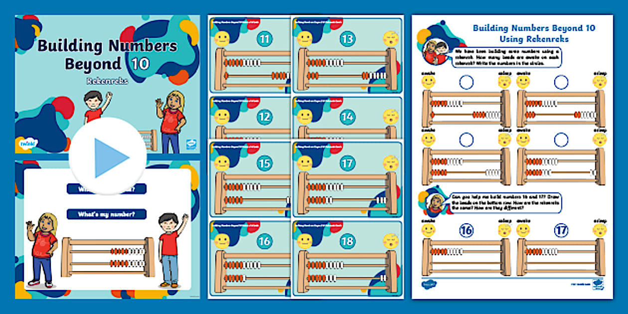 👉 Building Numbers Beyond 10 Rekenrek Resource Pack