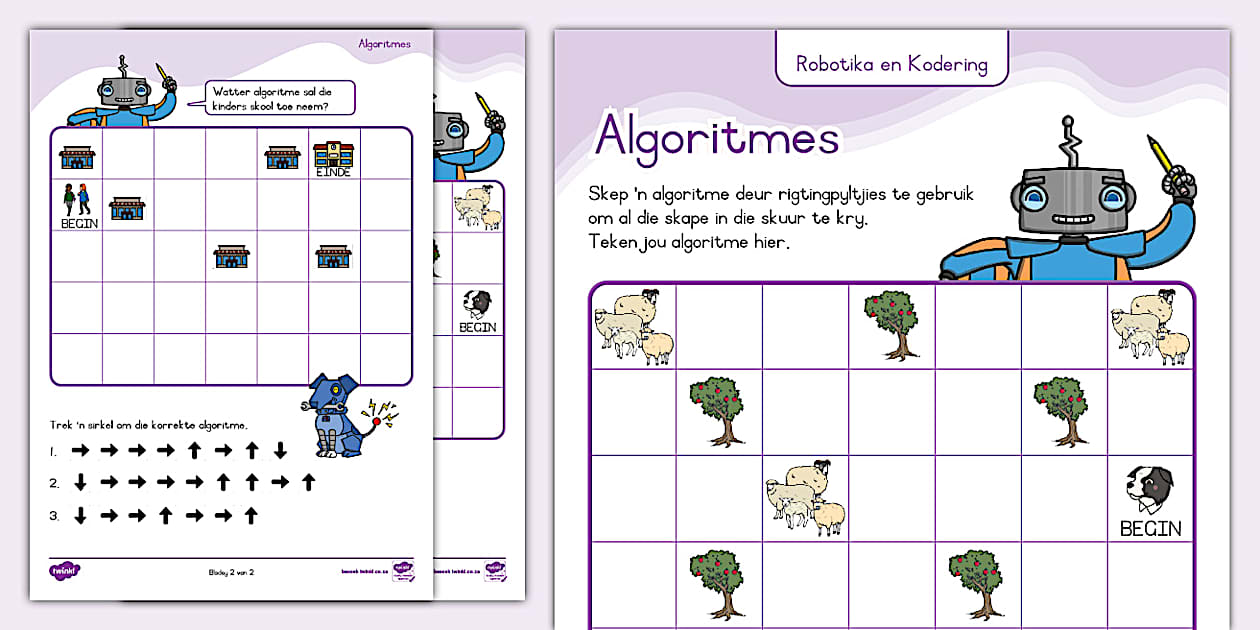 Kodering en Robotika: Twee Algoritmes (teacher made)