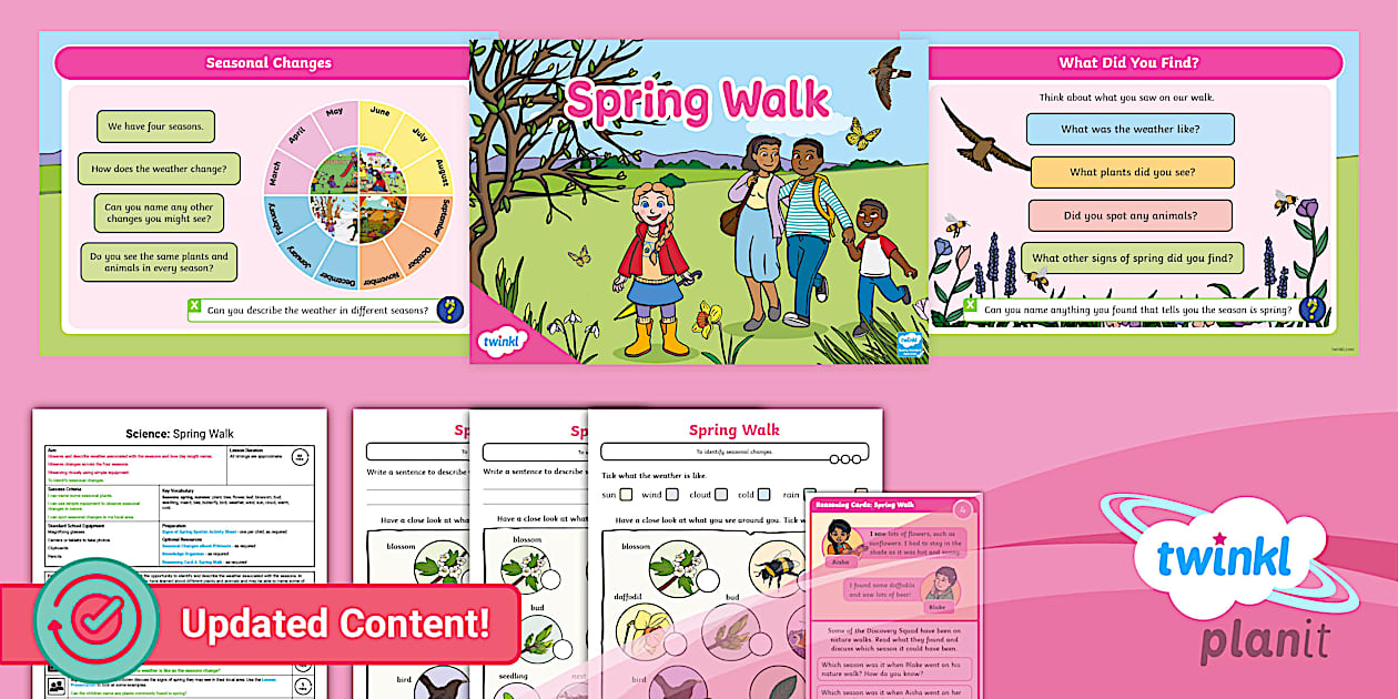 Science Seasonal Changes Year 1 Spring Walk Lesson Pack
