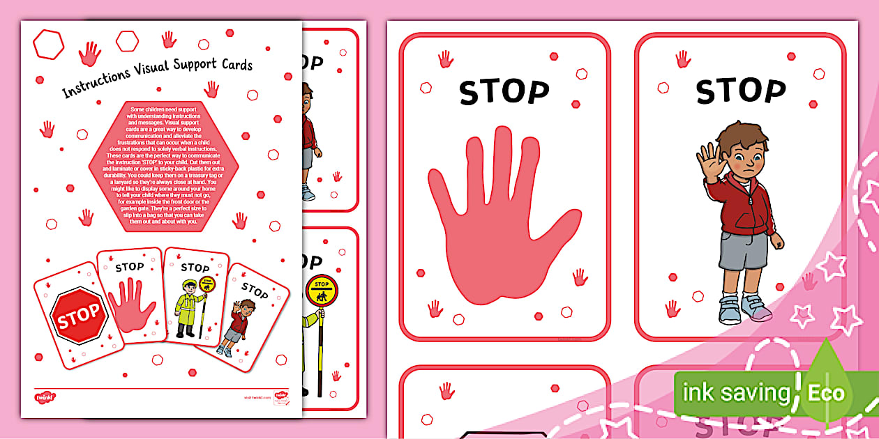 STOP Visual Support Cards (teacher made) - Twinkl