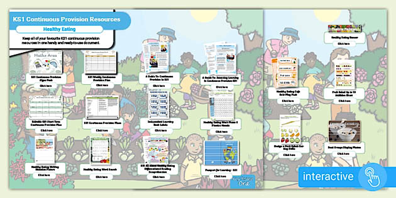 KS1 Continuous Provision Healthy Eating Pack | Resources