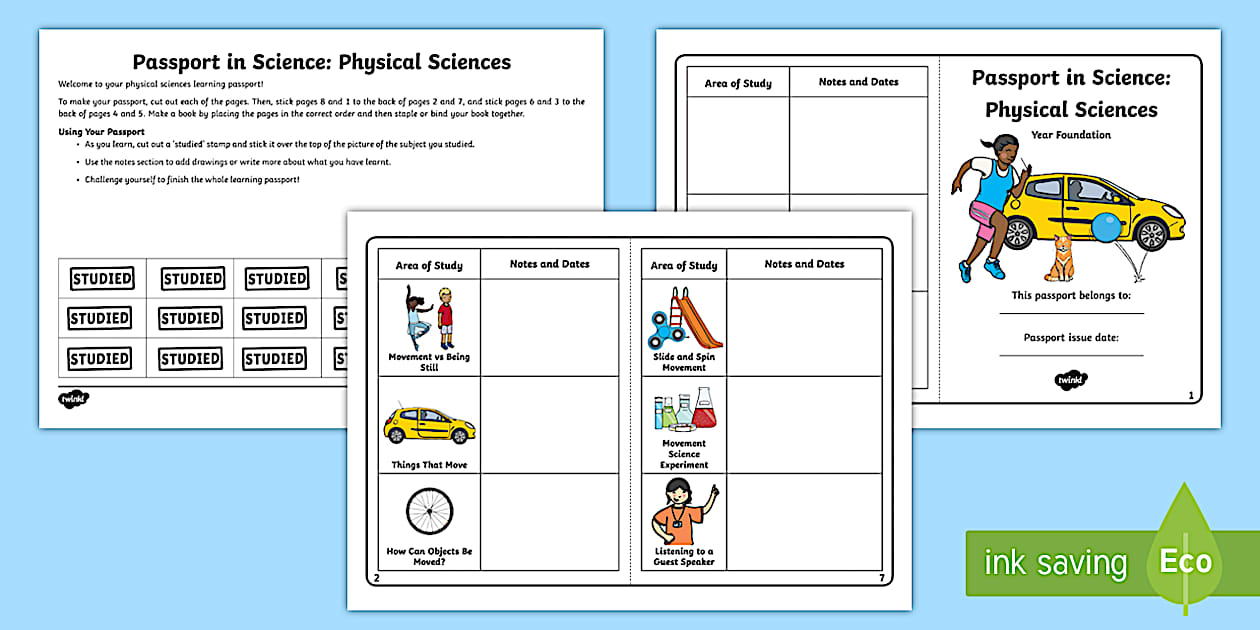 TAS Foundation Year Physical Sciences Passport Booklet