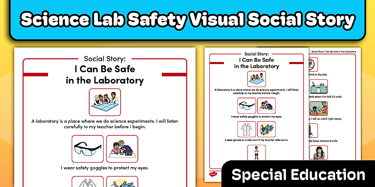 Science Lab Safety Social Story for Special Education