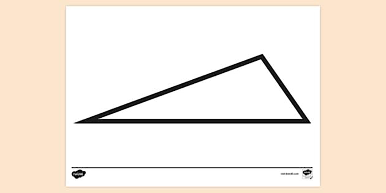 Scalene Triangle Colouring Sheet | Colouring Sheets - Twinkl